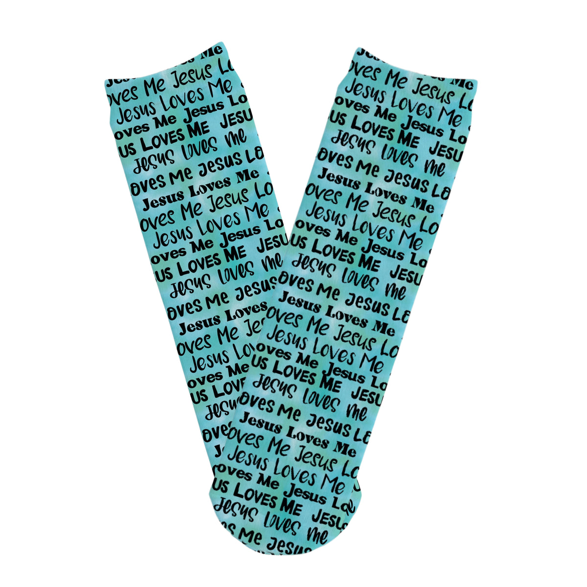 Jesus Loves Me Socks, Hand Pressed to Order, Created Via Sublimation ...