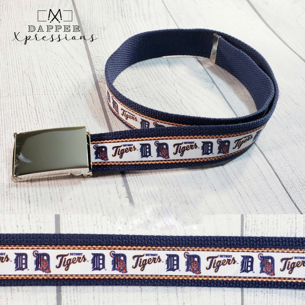 Detroit Tigers Belt, Handmade to Order | Dapper Xpressions
